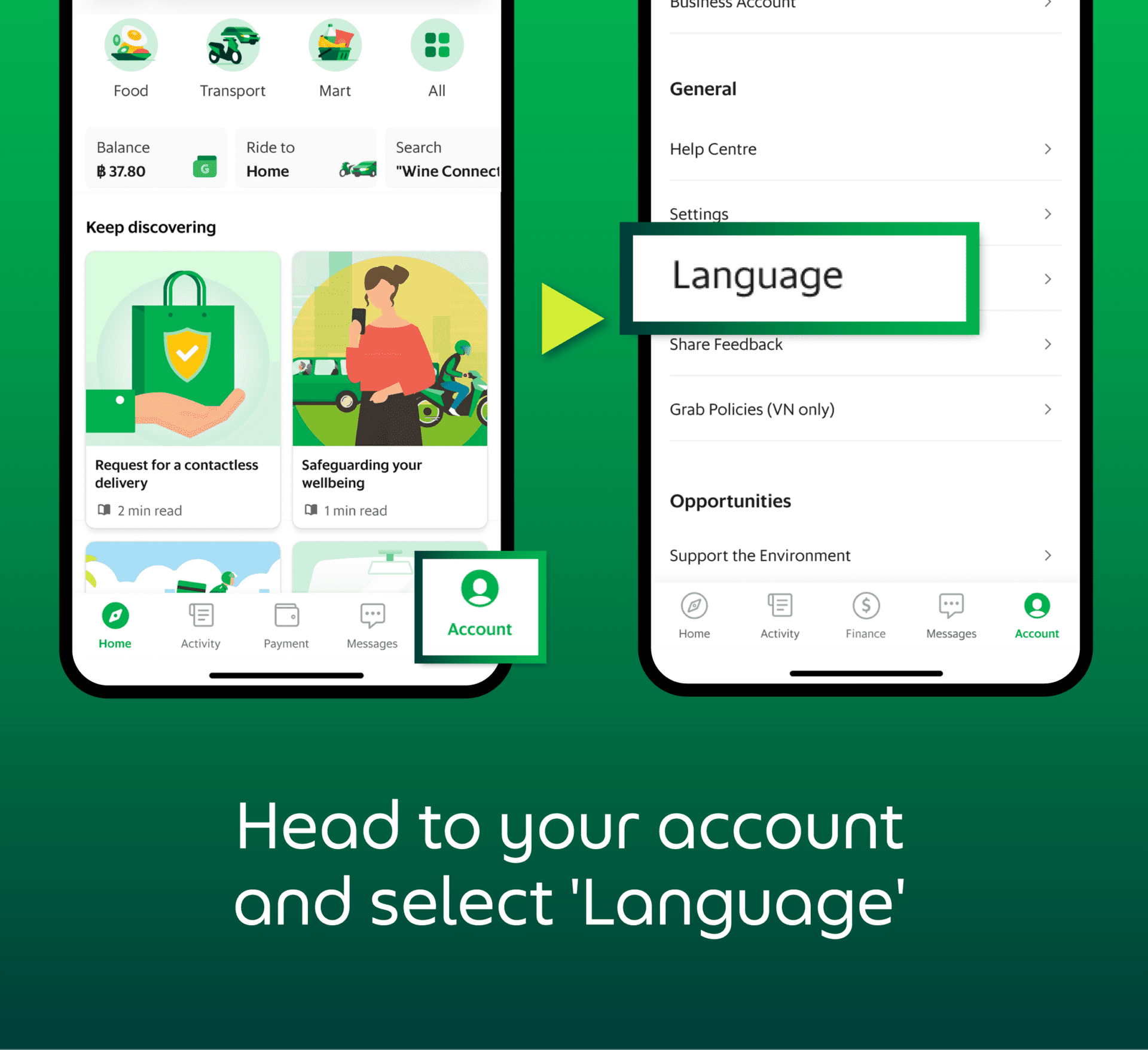 How To Set App Language and Translation | Grab TH
