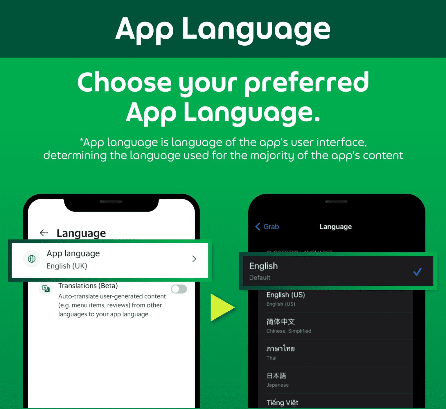 How To Set App Language and Translation | Grab TH