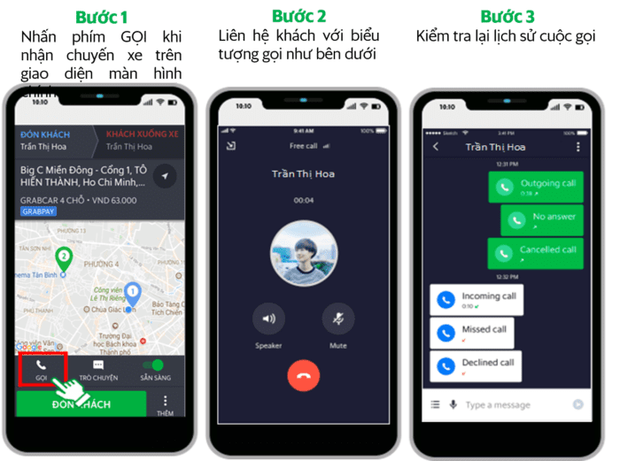 [GRABBIKE] Tính năng Gọi điện cho khách trên ứng dụng Grab | Grab VN