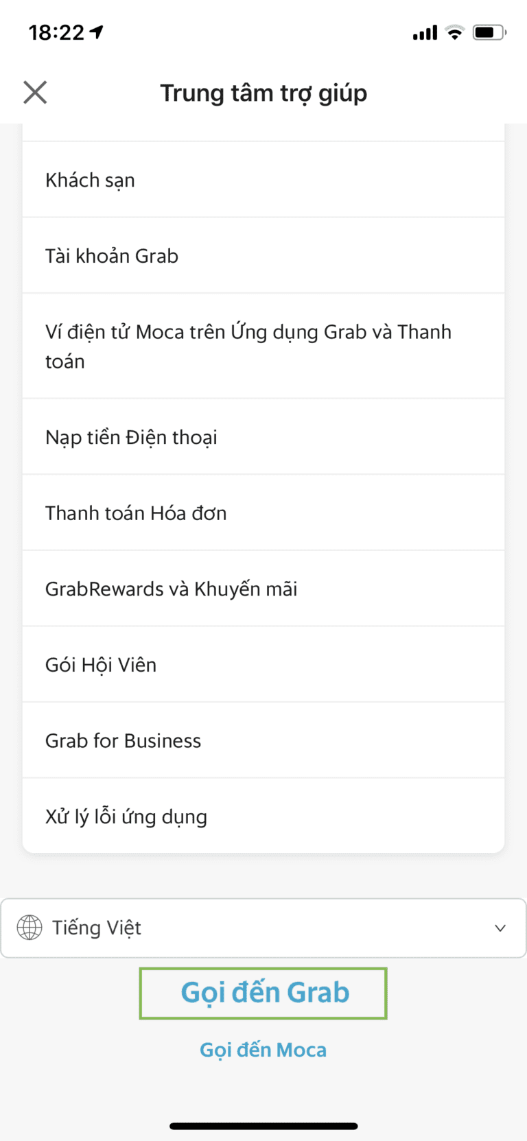 Hướng dẫn liên hệ trực tiếp với Grab qua tính năng Gọi và Trò chuyện ...