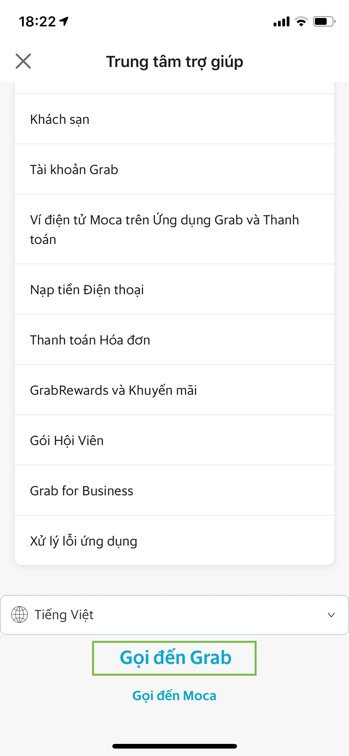 Hướng dẫn liên hệ trực tiếp với Grab qua tính năng Gọi và Trò chuyện ...