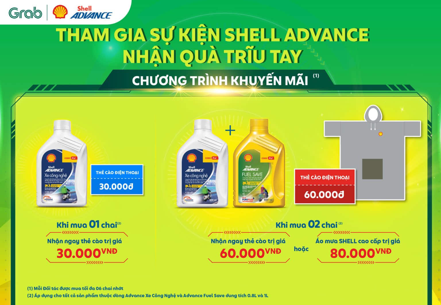 Grab 2 bánh | Chương trình: Tham gia sự kiện Shell Advance - Nhận quà ...