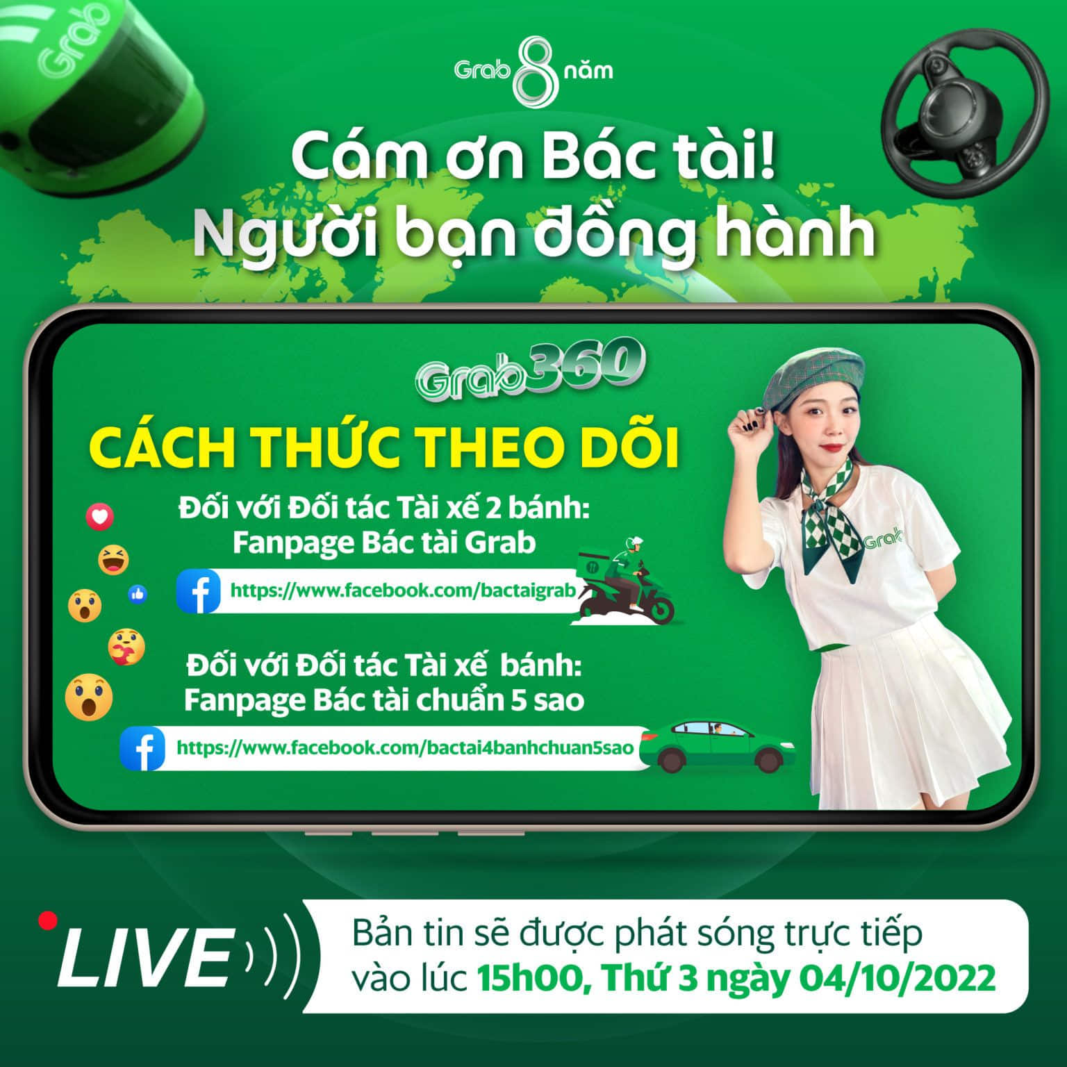Grab | Livestream Grab360: Cảm ơn Bác tài, người bạn đồng hành! | Grab VN