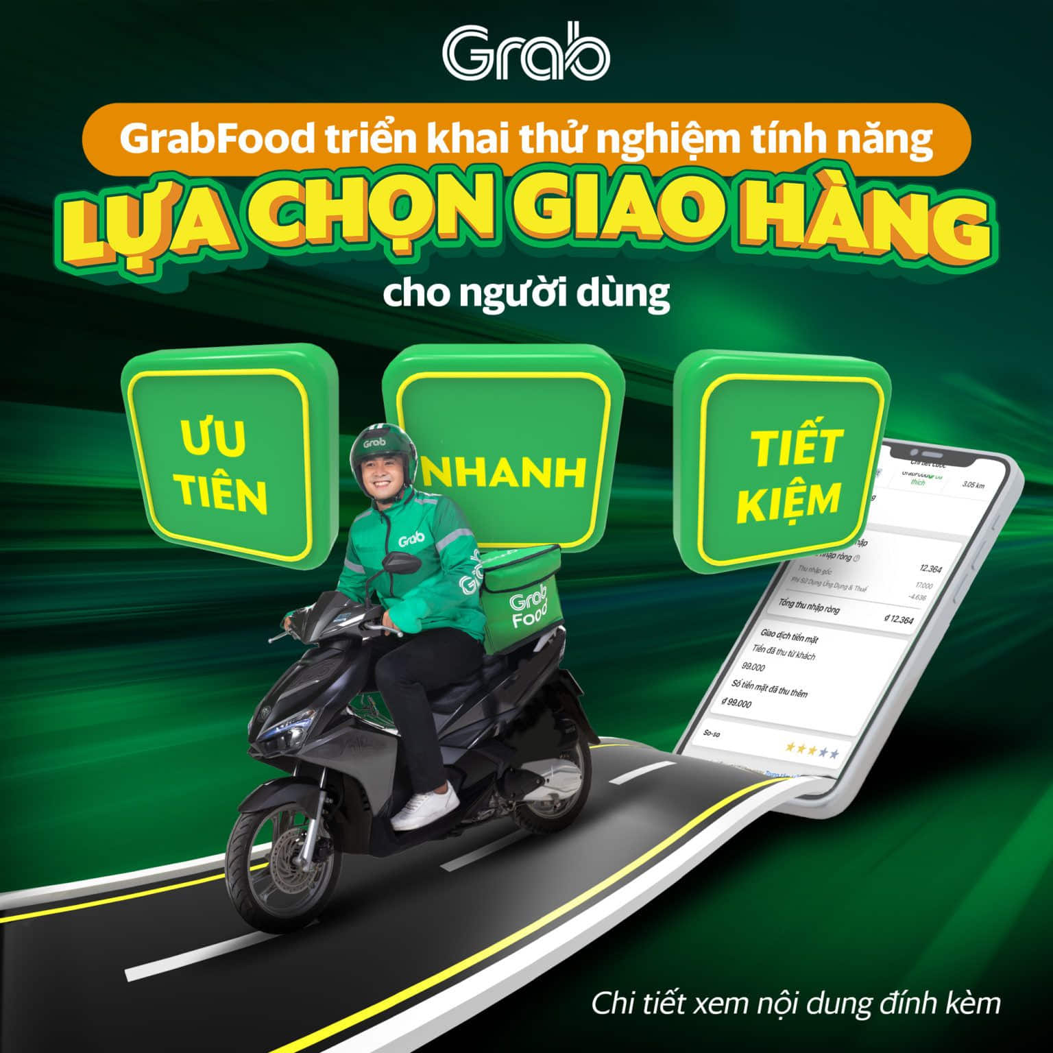 GrabFood triển khai thử nghiệm tính năng “Lựa chọn giao hàng” cho người ...