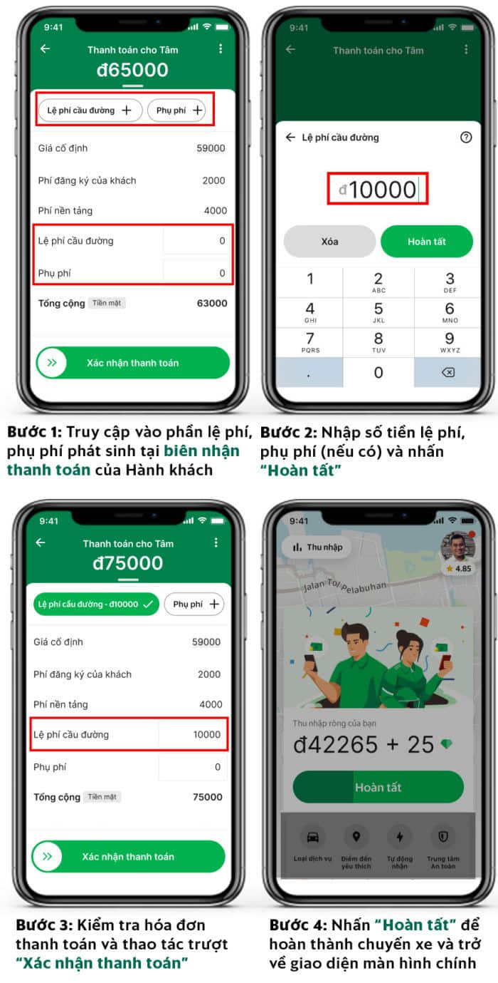Grab | Cập nhật màn hình thanh toán khi thực hiện chuyến xe trên ứng ...