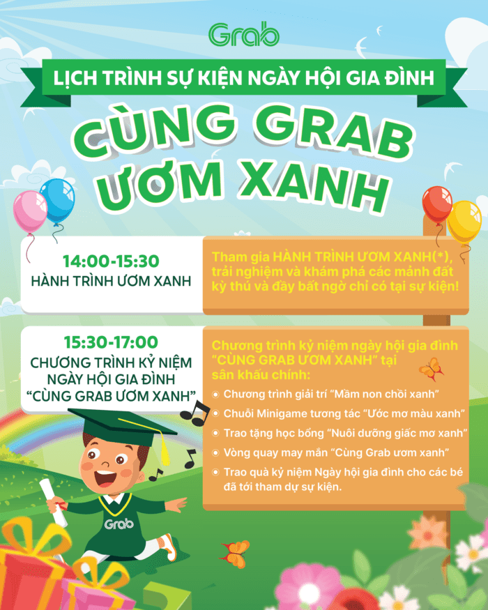 Grab || Sự kiện Ngày hội gia đình: “Cùng Grab ươm xanh” | Grab VN
