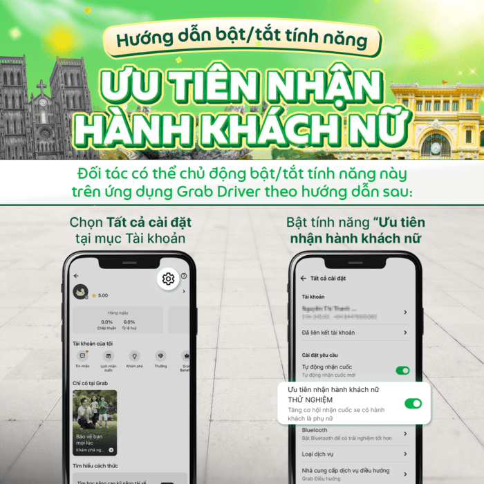 Grab | Triển khai thử nghiệm tính năng “Ưu tiên nhận hành khách nữ ...