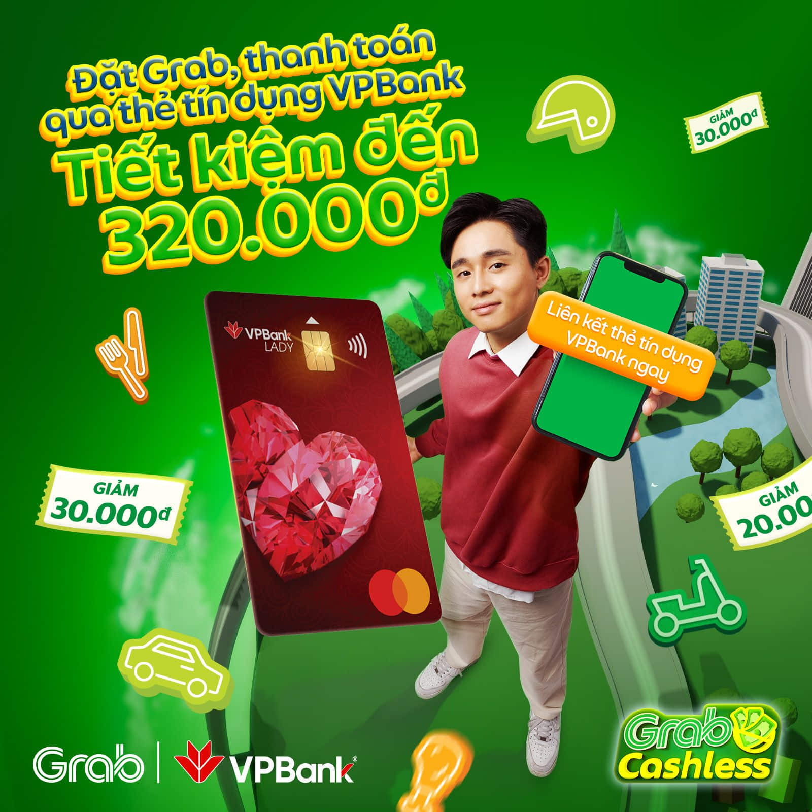 Ưu đãi thẻ tín dụng VPBank | Grab VN