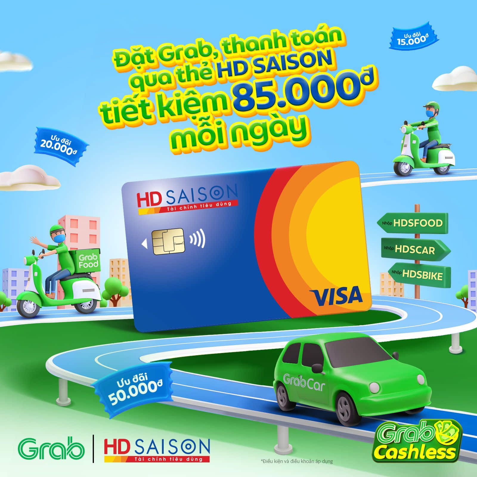 Ưu đãi thẻ tín dụng HD SAISON | Grab VN