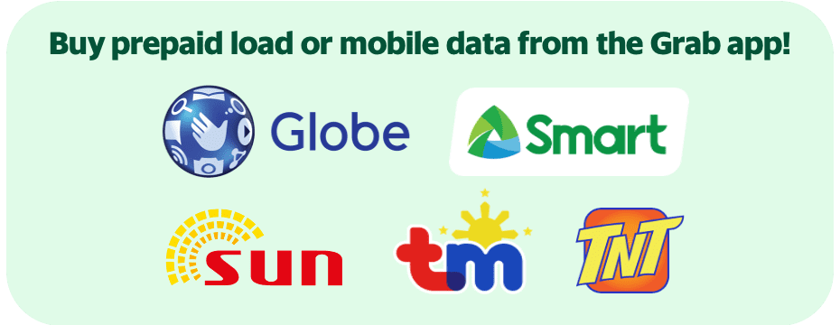 Buy Globe and Smart prepaid load with GrabPay | Grab PH