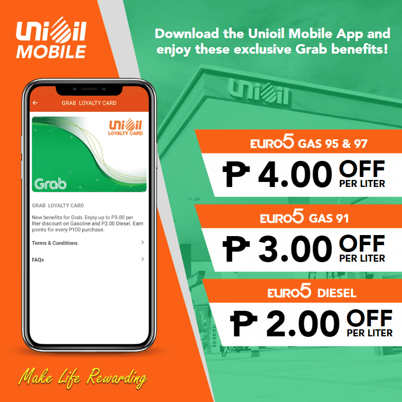 Unioil Fuel Discounts | Grab PH