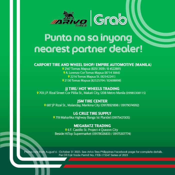 Arivo - Exclusive Discount on Tires | Grab PH