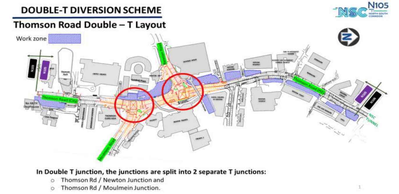 Temporary reconfiguration/splitting of cross-junction from 17th to 18th ...
