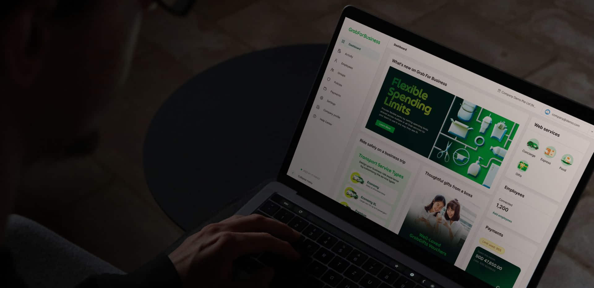 Online business tool to manage staff Grab ride and meal expenses | Grab SG