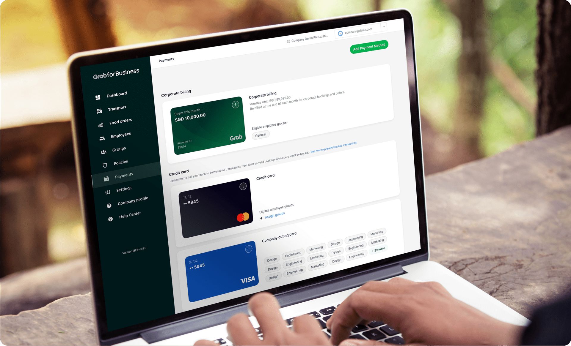 Online business tool to manage staff Grab ride and meal expenses | Grab SG
