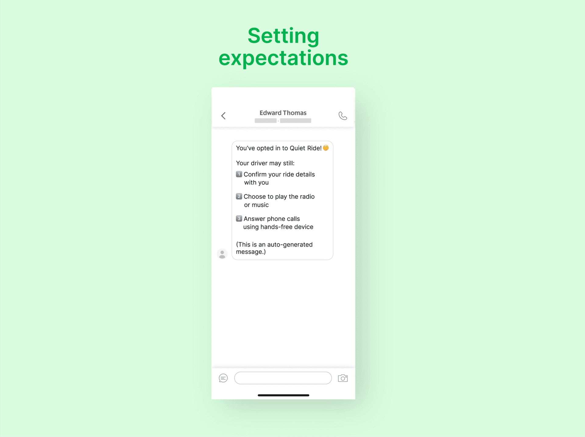 Quieter rides with a “no chatting” option | Inside Grab