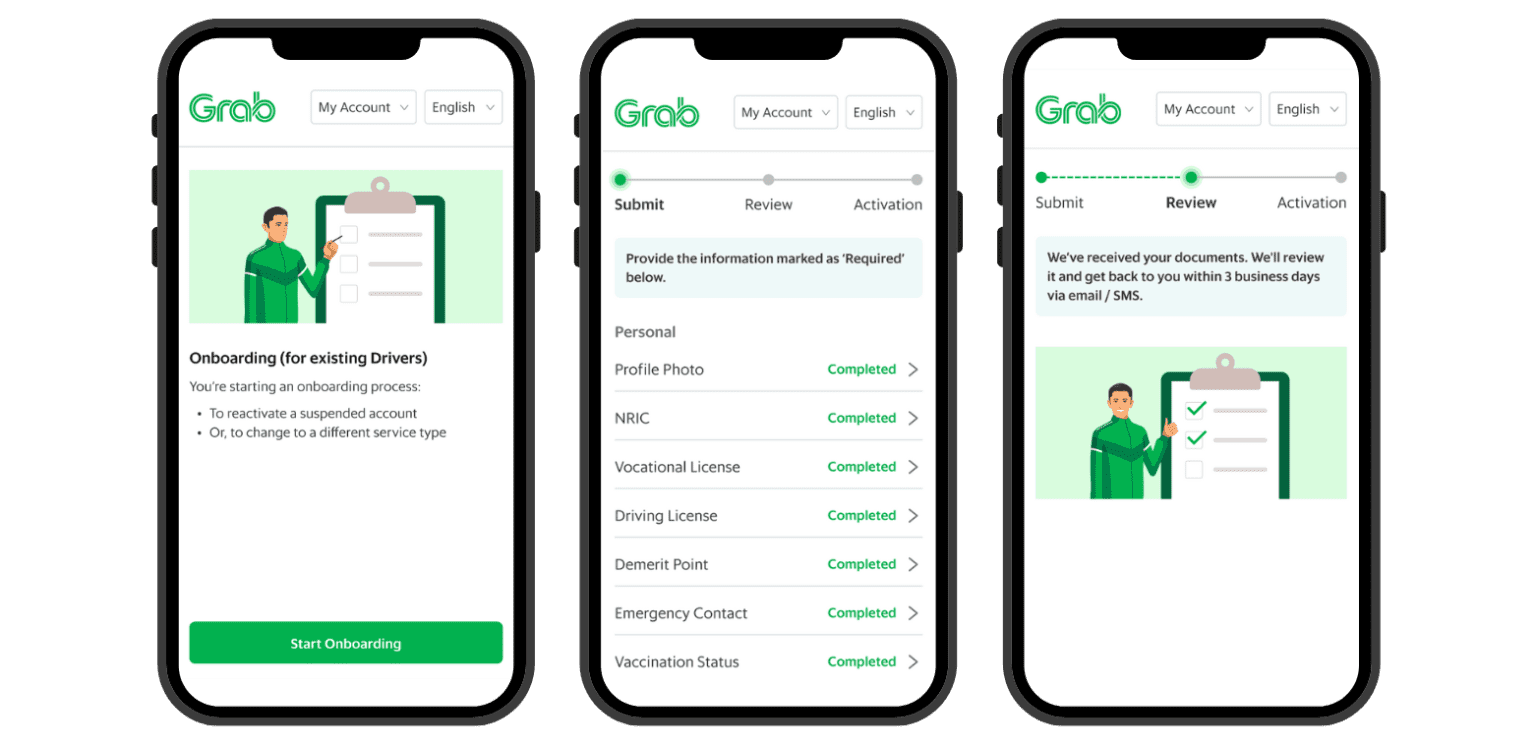 Easy steps to resume driving for Grab after being inactive