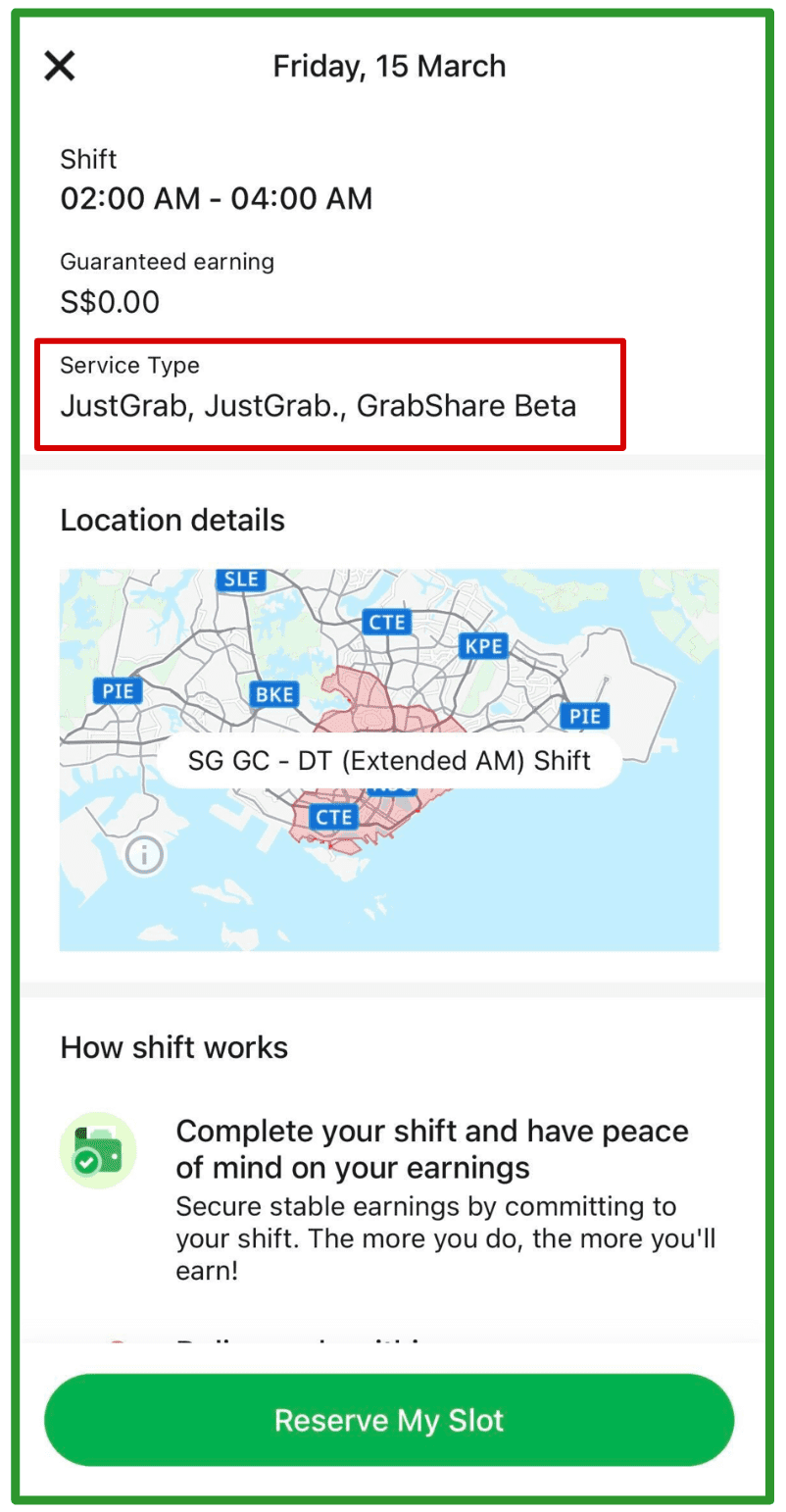 Shift Booking Guide | Grab SG