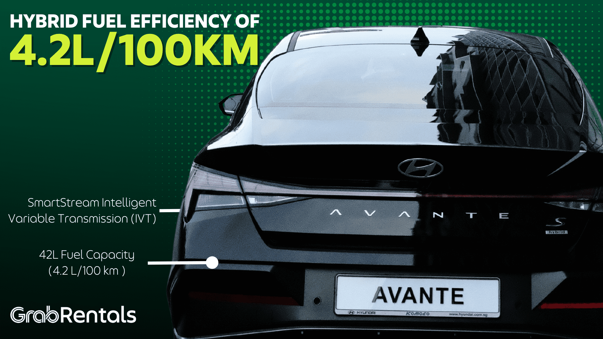 Hyundai Avante Hybrid: Stylish & Eco-Friendly | Grab SG