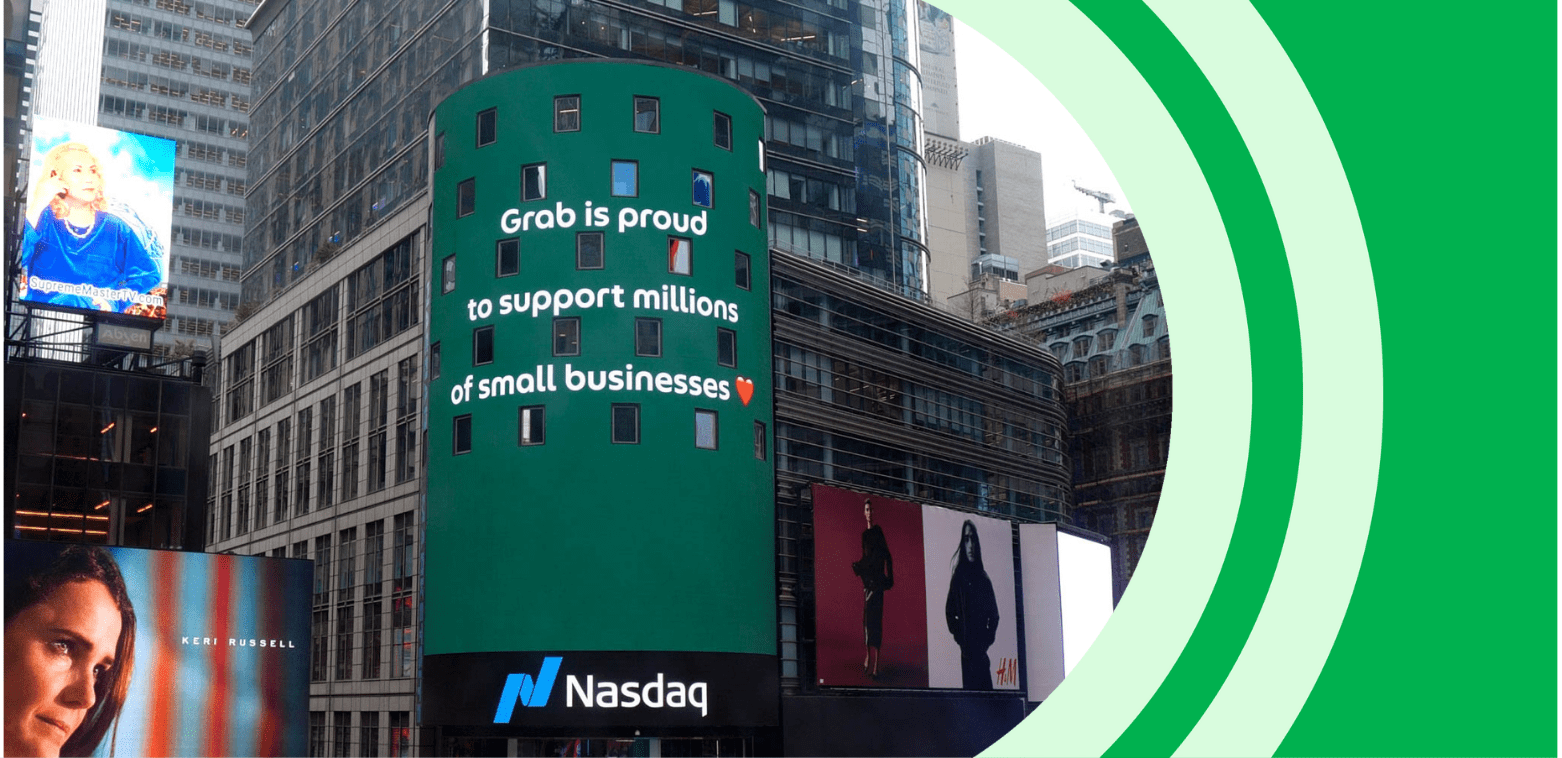 Grab puts 75 Southeast Asian F&B merchants on Times Square Billboard