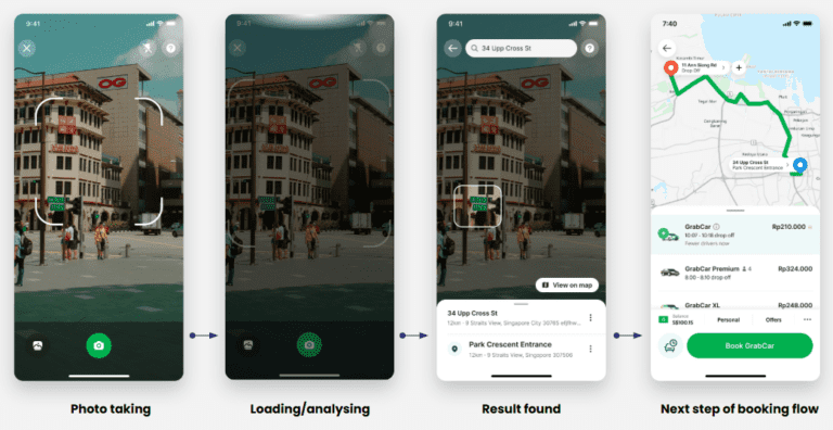 Upload a photo to find the right address on Grab