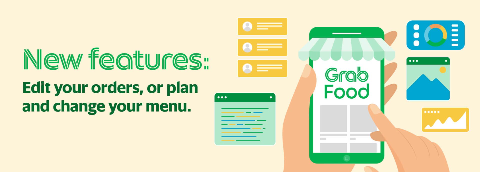 New features: Edit your orders, or plan and change your menu. | Grab MY