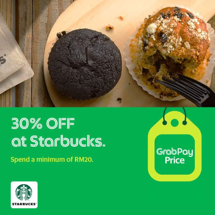Enjoy 30% OFF at Starbucks with GrabPay Price today | Grab MY