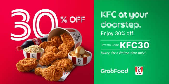 Grab KFC 30% OFF Promo | Grab MY