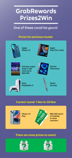 GrabRewards Prizes2Win | Grab MY