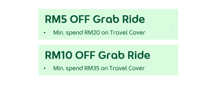 Instant Travel Cover at RM3*/day | Grab MY
