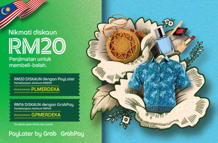 Nikmati diskaun RM20 pejimatan untuk membeli-belah | Grab MY