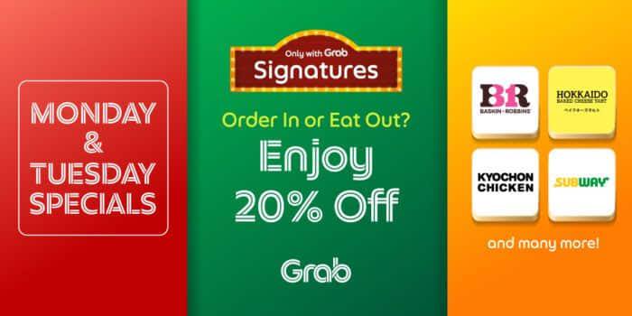Grab Signatures: Monday & Tuesday Specials | Grab MY