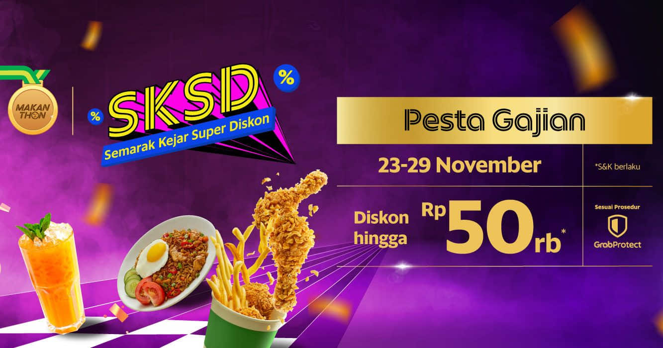 Serbu SKSD Diskon s/d Rp50rb & Menangkan Hadiah EMAS* | Grab ID