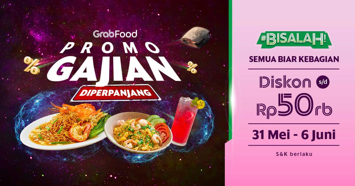 Promo Gajian GrabFood Diskon s/d Rp50rb Diperpanjang hingga 6 Juni ...