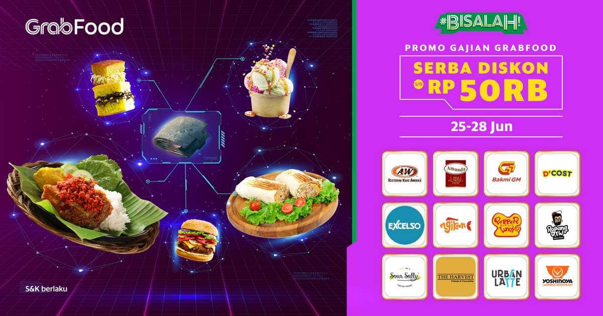 Promo Gajian GrabFood Diskon s/d Rp50rb Bikin Bebas Jajan, Cus Serbu! | Grab ID