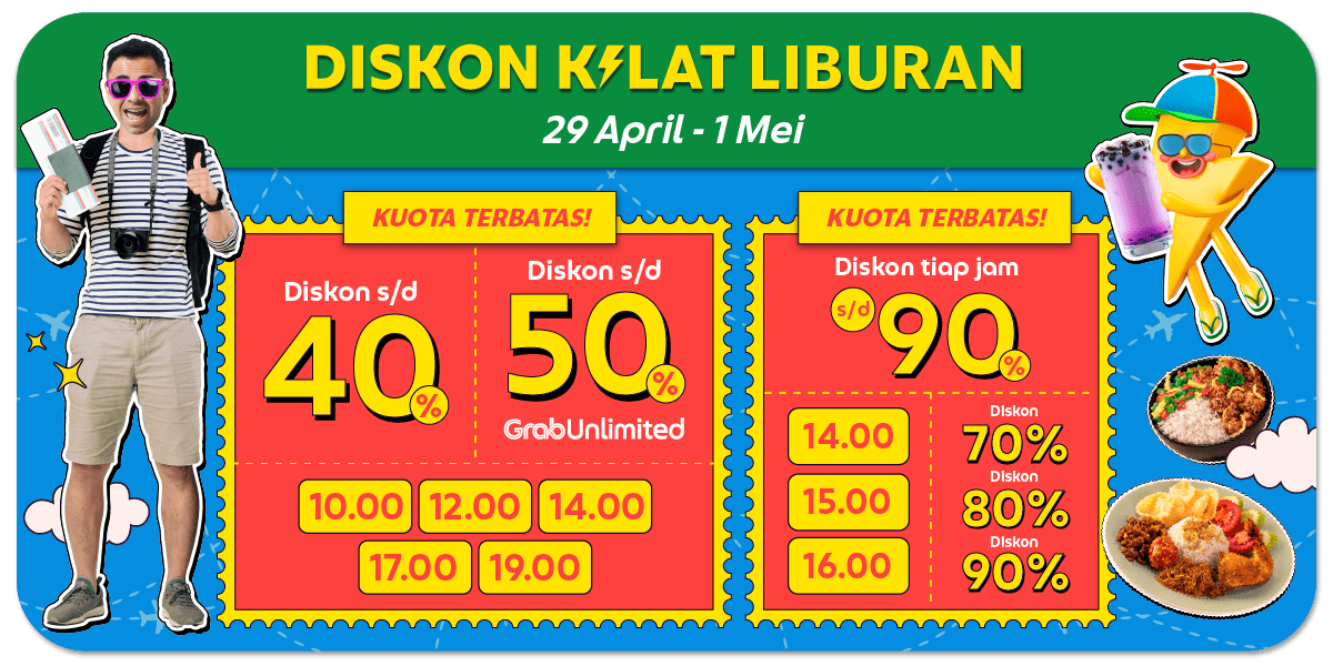 Kulineran Pas Long Weekend Hemat s.d 90% & 50% di Diskon Kilat Liburan ...