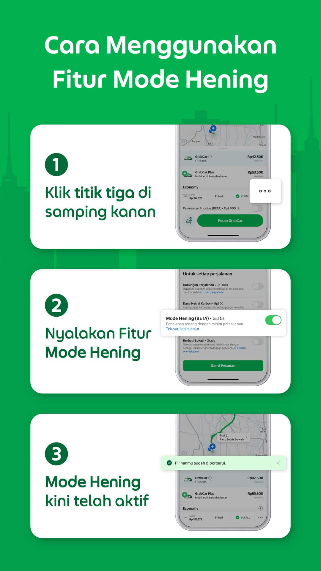 Fitur “Mode Hening” Supaya Jalan Lebih Tenang | Grab ID