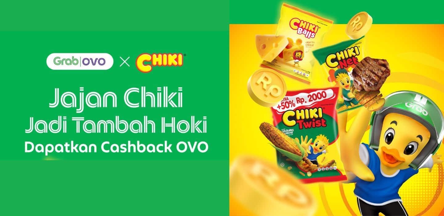 Jajan Chiki Dapet OVO Cash s.d. Rp100rb | Grab ID