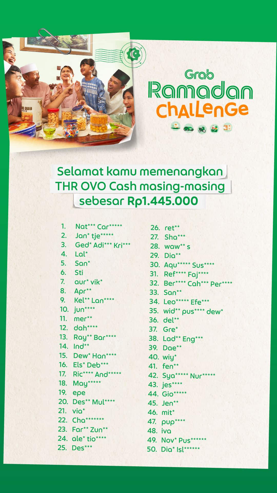 Ikutan challenge, menangin THR total puluhan juta rupiah! | Grab ID