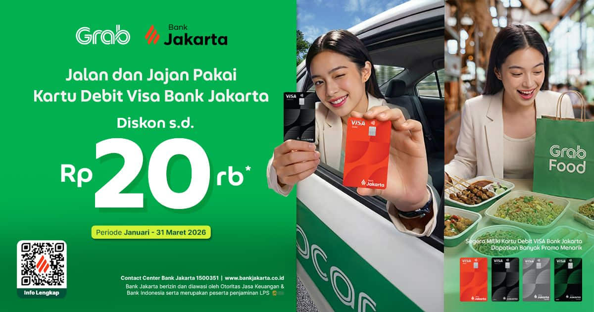 Hemat di Grab Pakai Kartu Debit Visa Bank Jakarta | Grab ID